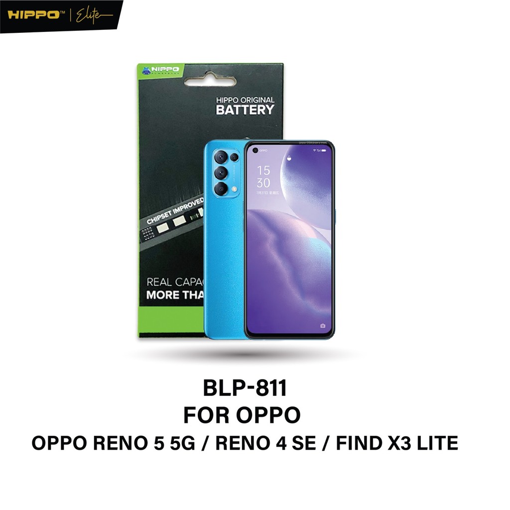 Jual Hippo Baterai OPPO BLP-811 OPPO RENO 5 5G / RENO 4 SE / FIND X3 ...
