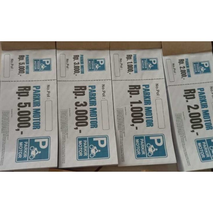 Jual KARCIS PARKIR / KARCIS RETRIBUSI PARKIR / PARKIR MOTOR / TANPA ...