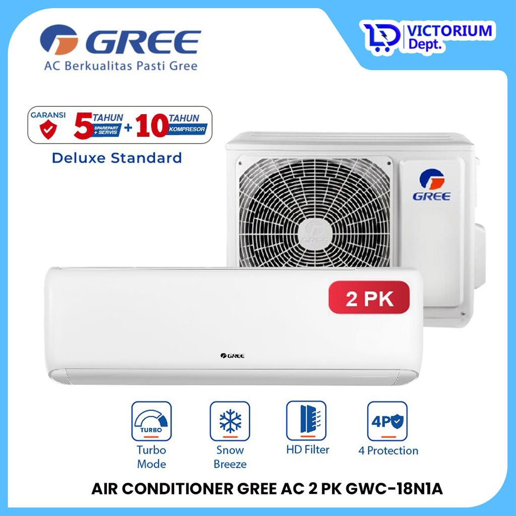 Jual AIR CONDITIONER GREE AC 2 PK GWC-18N1A DELUXE STANDARD NON ...