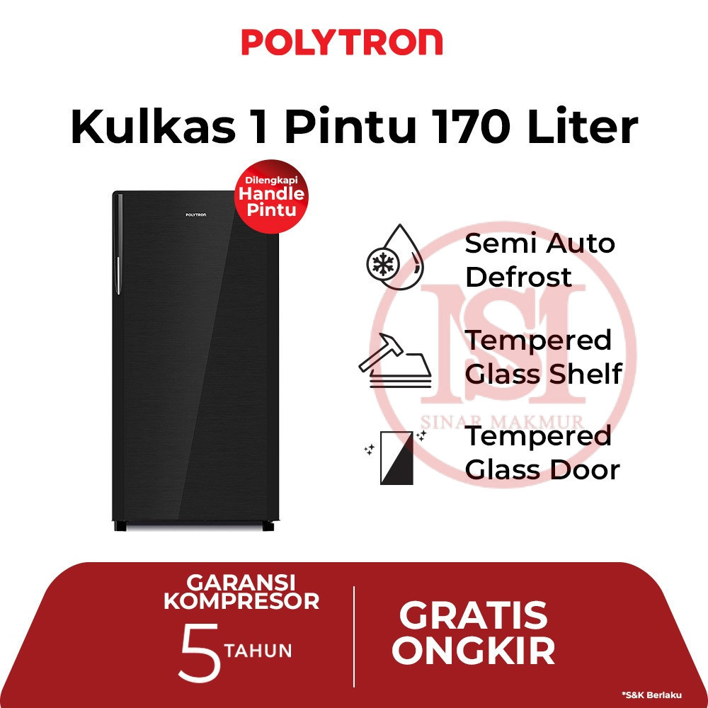 Jual POLYTRON Kulkas 1 Pintu Belleza 170 liter PRA 17DMY GARANSI RESMI ...