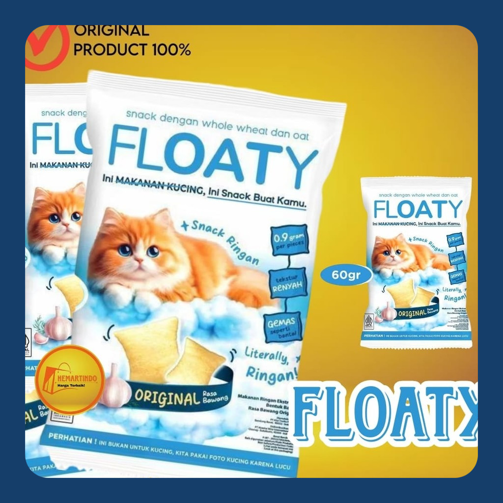 Jual Floaty Snack Original Rasa Bawang 60gr - Renyah ( Bukan Makanan ...