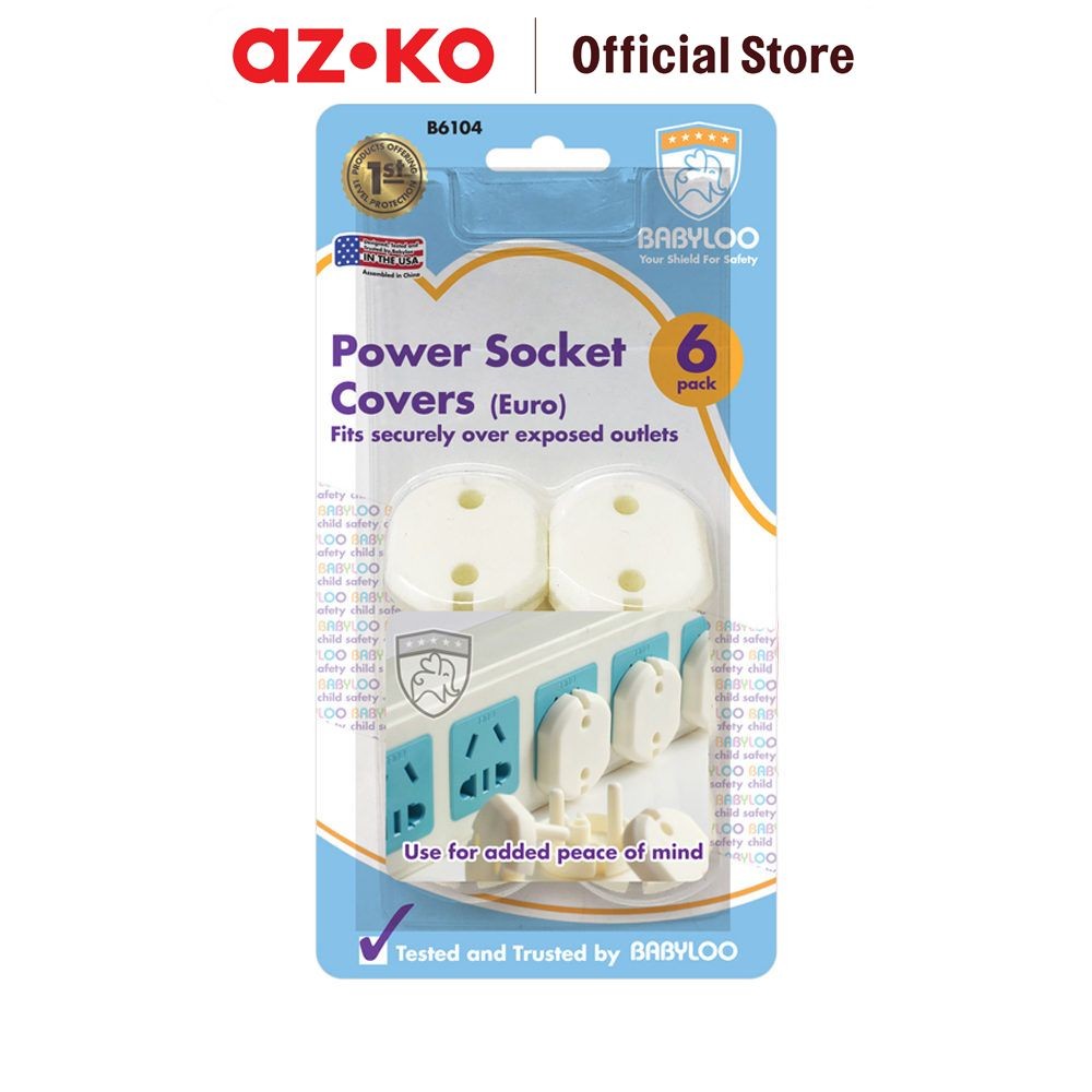 Jual AZKO Babyloo Cover Pelindung Soket Listrik Pp 6 Pcs Power Socket ...