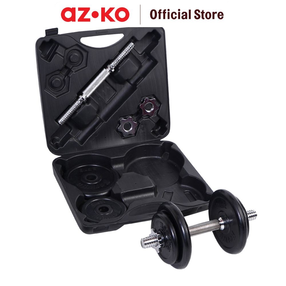 Jual AZKO Kinetic Dumbbell Karet 20 Kg Barbel Alat Fitness Alat Gym ...