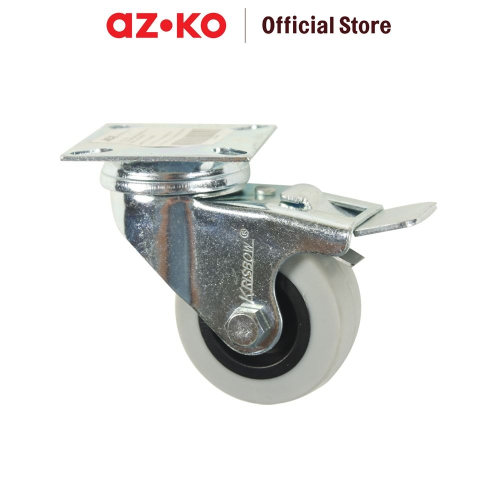 Jual AZKO Krisbow Roda Caster Dengan Rem 5 cm Furniture Wheel ...