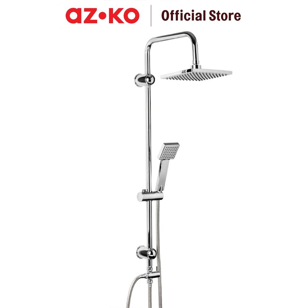 Jual AZKO Tatay London Set Shower Mandi Chrome Head And Handheld Shower ...