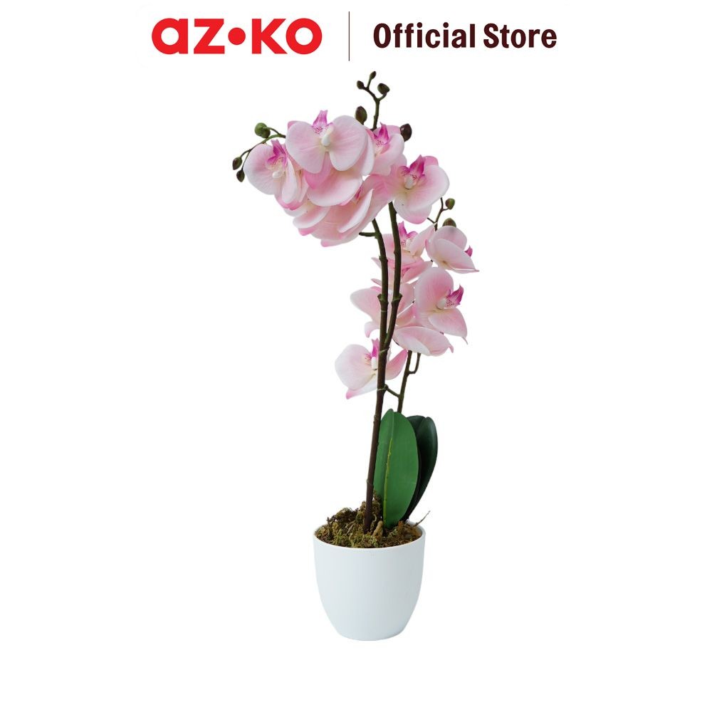 Jual AZKO Arthome 50 cm Bunga Artifisial Orchid Dengan Pot - Pink ...