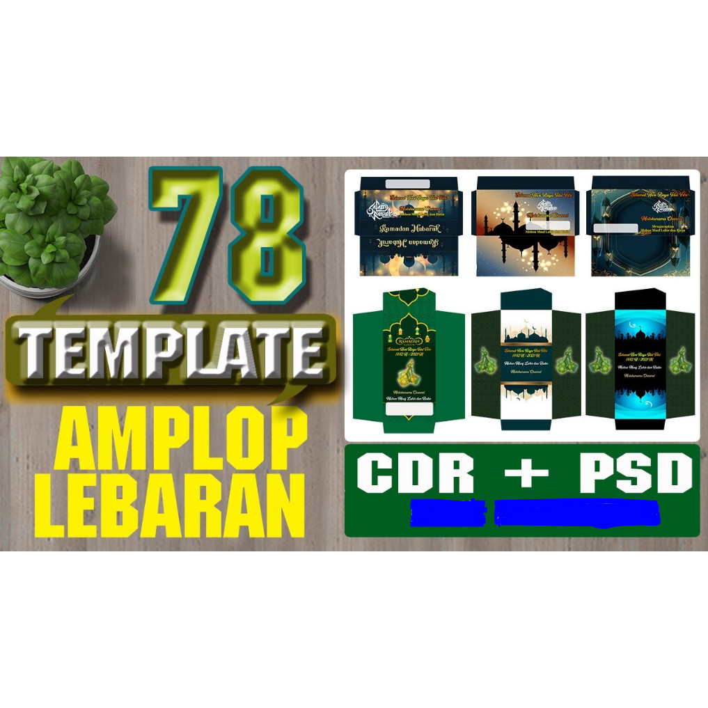 Jual Siap edit !!! 78 Template Amplop Lebaran | cdr + psd | Shopee ...
