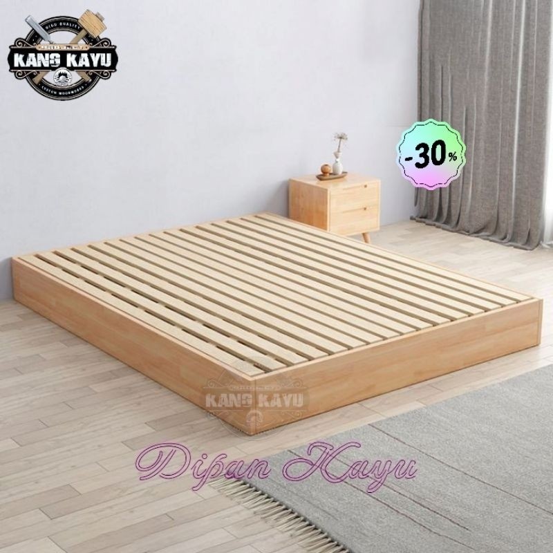 Jual Dipan kasur ranjang kayu minimalis ukuran single bed 120x200cm ...