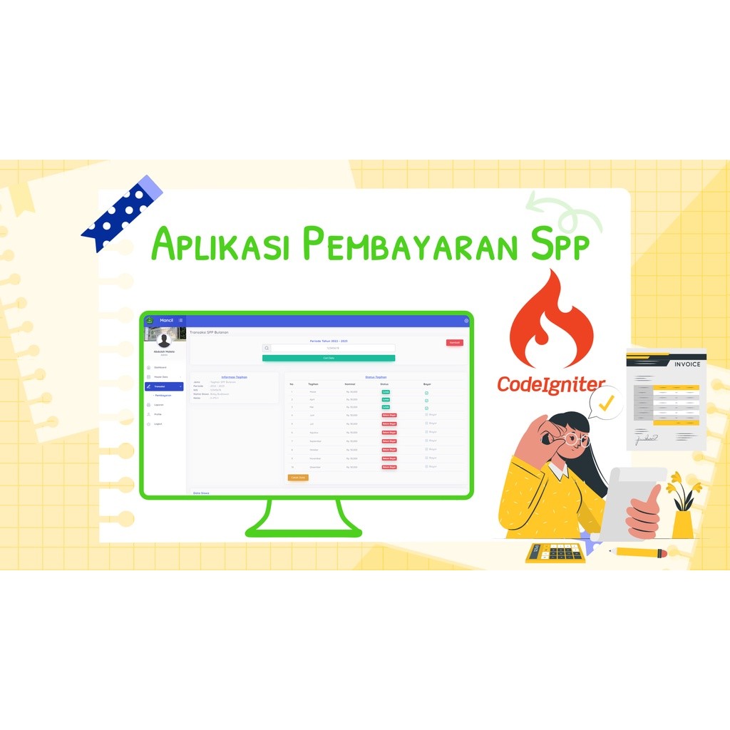Jual Aplikasi Pembayaran Spp Berbasis web menggunakan Codeigniter 3 & 4 | Shopee Indonesia