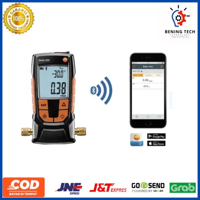 Jual TESTO 552 DIGITAL VACUUM GAUGE Bluetooth vakuum gage ORIGINAL 100% ...