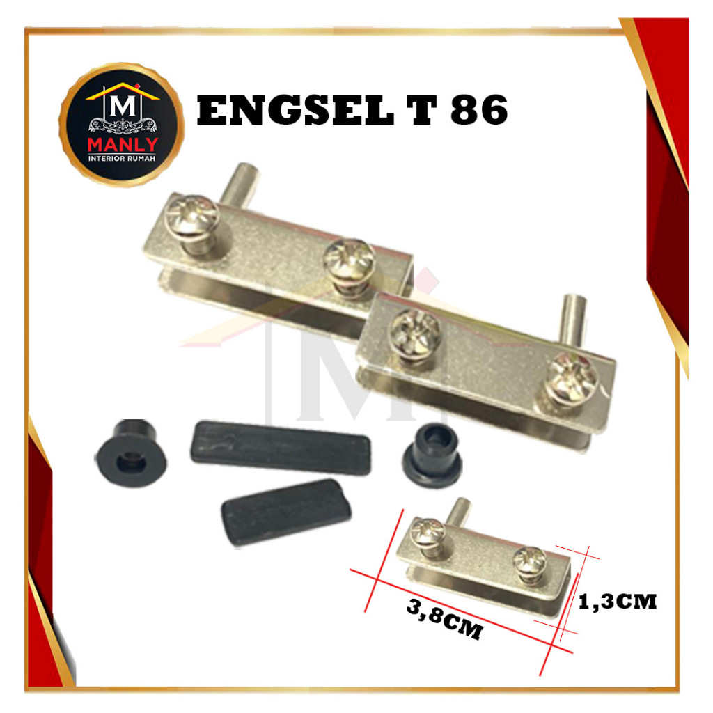 Jual Engsel Kaca Jepit 10 mm / Engsel Pivot Jepit Kaca T86 / Pivot ...