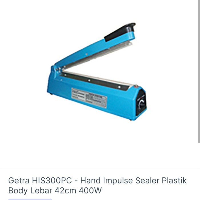 Jual GETRA HIS 300 PC Hand Sealer Alat Press Plastik 42cm 400w | Shopee ...
