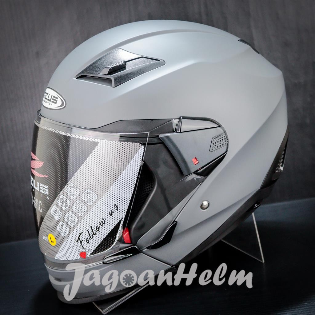 Jual ZEUS HELM ZS611C SOLID MATT GREY | ZS-611C IMPORT DOUBLE VISOR ...