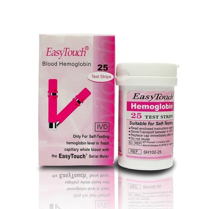 Jual Easy Touch Strip Hemoglobin Test Hb Darah Refill Isi 25 Easy Touch ...
