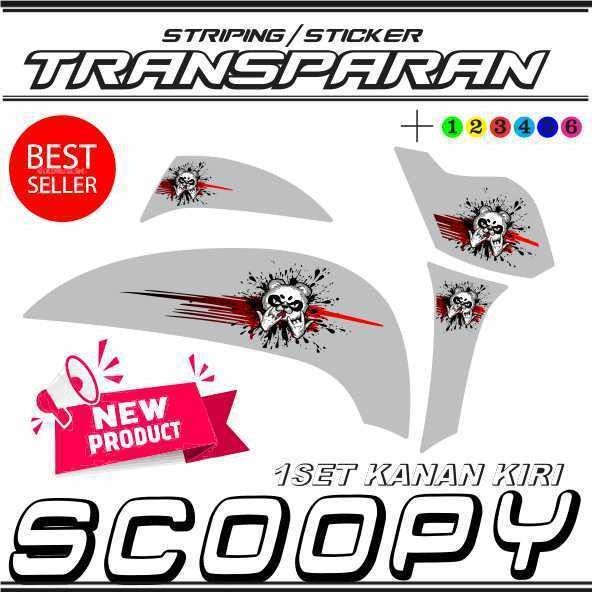 Jual STICKER STRIPING TRANSPARAN MOTOR HONDA ALL SCOPY MOTIF BARU PANDA ...