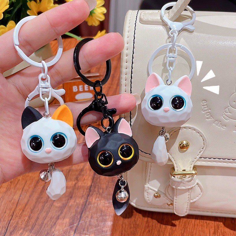 Jual Gantungan Kunci Kucing Cat Resin (dengan bell) Kepala Ekor lucu ...