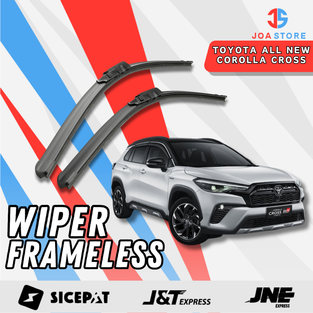 Jual Wiper Mobil Toyota All New Corolla Cross Frameless Sapuan Kaca Mobil Model Frameless Banana ...