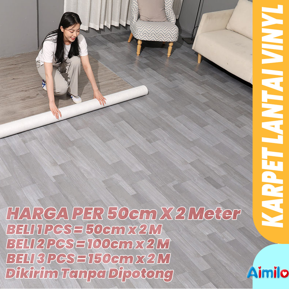 Jual Karpet Lantai PVC Waterproof Aesthetic 50cm x 2 Meter Vinyl Anti ...