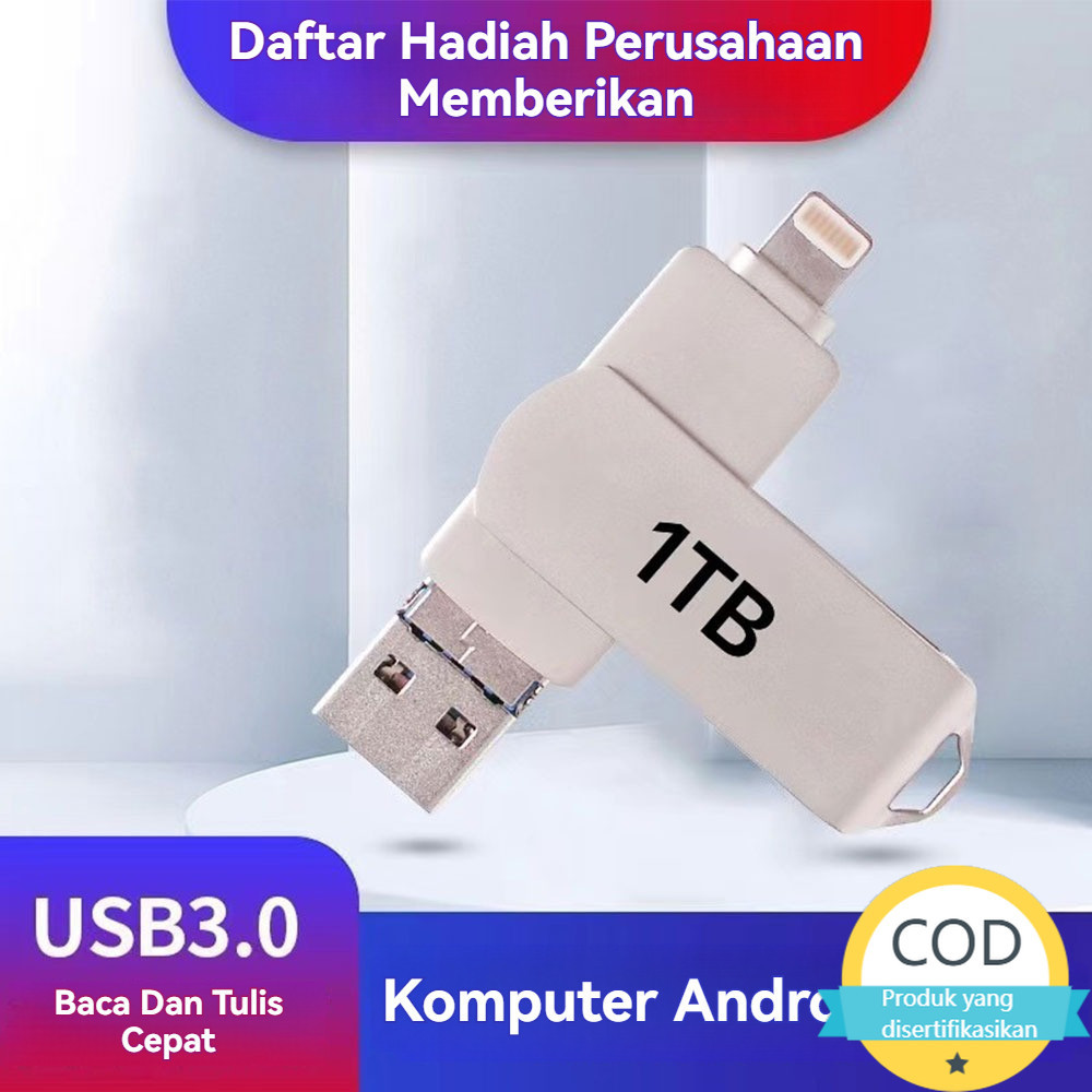 Jual 【COD】 Tersesuai Untuk Ponsel U-disk Tiga Dalam Satu OTG Drive USB ...