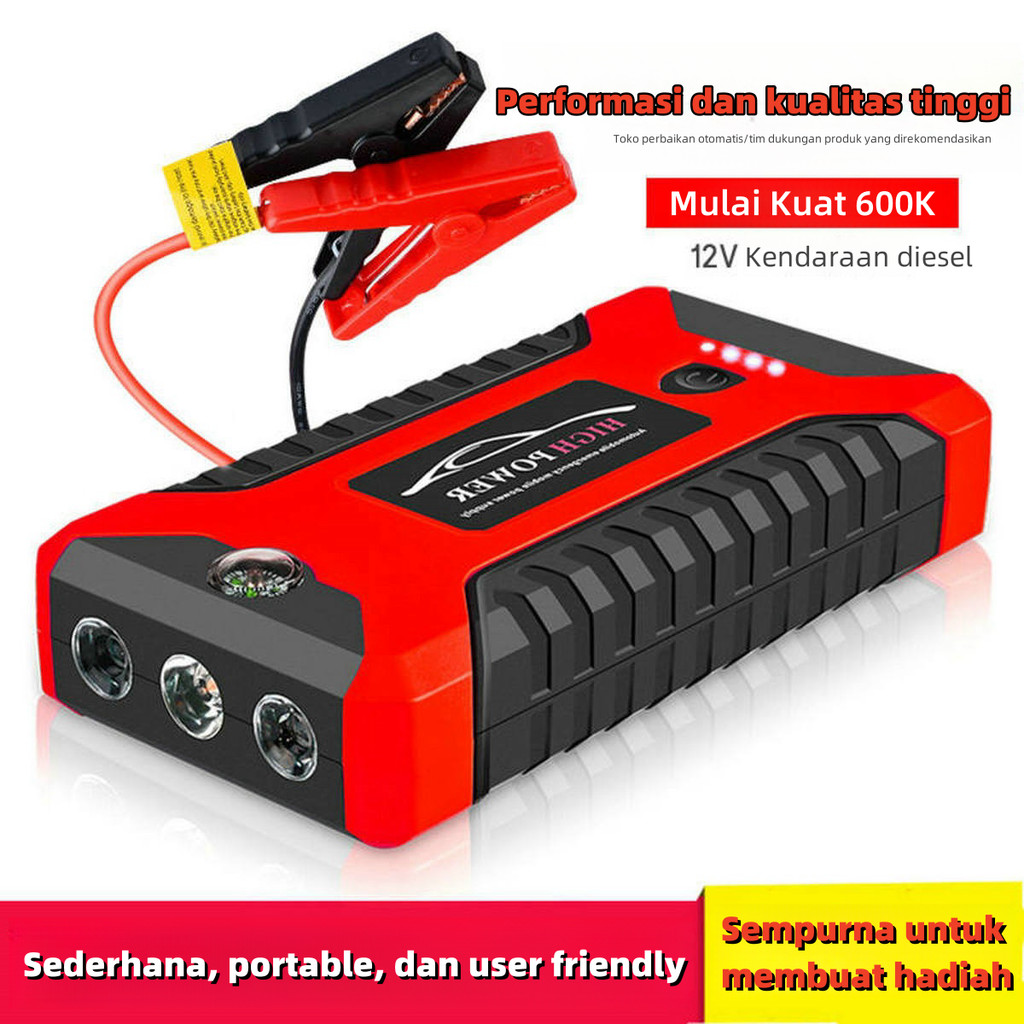 Jual 99800mAh Power bank Jumper Aki Mobil 12V 600A USB Jamper aki Alat ...