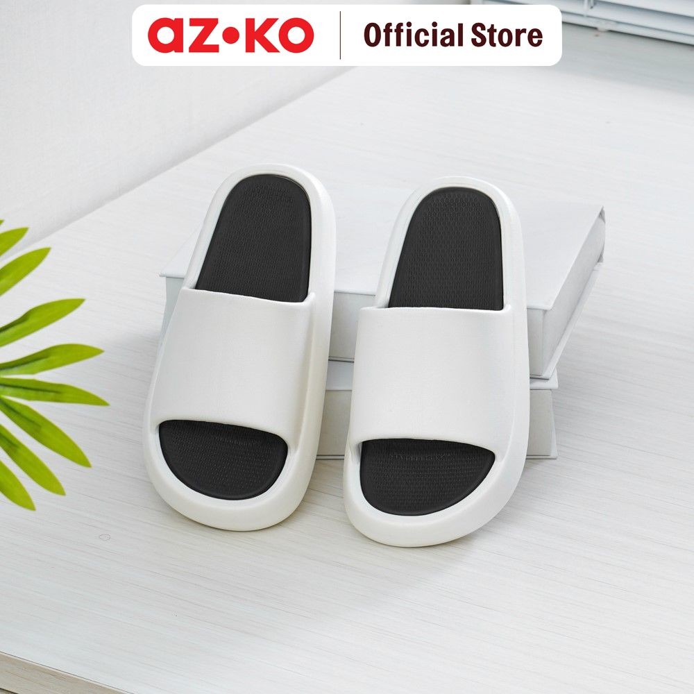 Jual AZKO Ataru Ukuran 44/45 Sandal Thick Slippers Color Block - Putih ...
