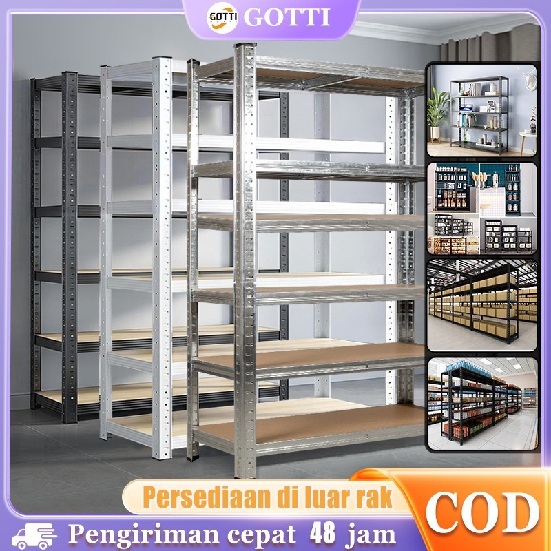 Jual RC98YT Rak Besi Siku 5/6 susun Rak baru tanpa baut rak susun besi ...