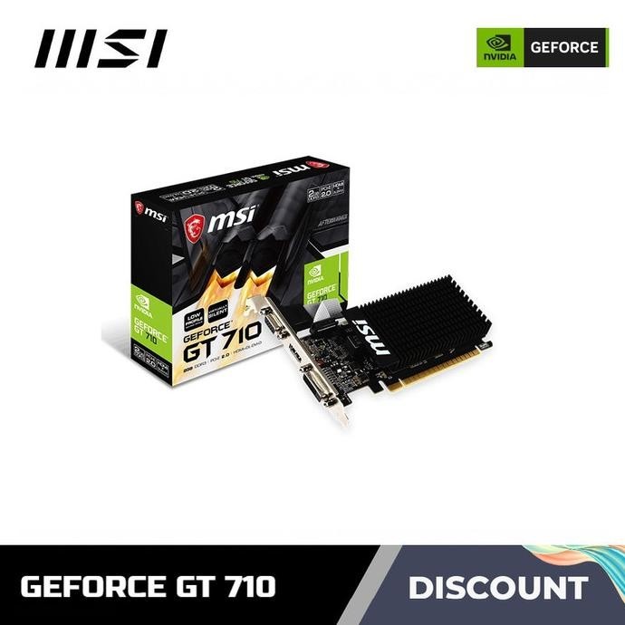 Jual Vga MSI NVidia GeForce GT710 GT 710 2GB DDR3 64bit | Shopee Indonesia