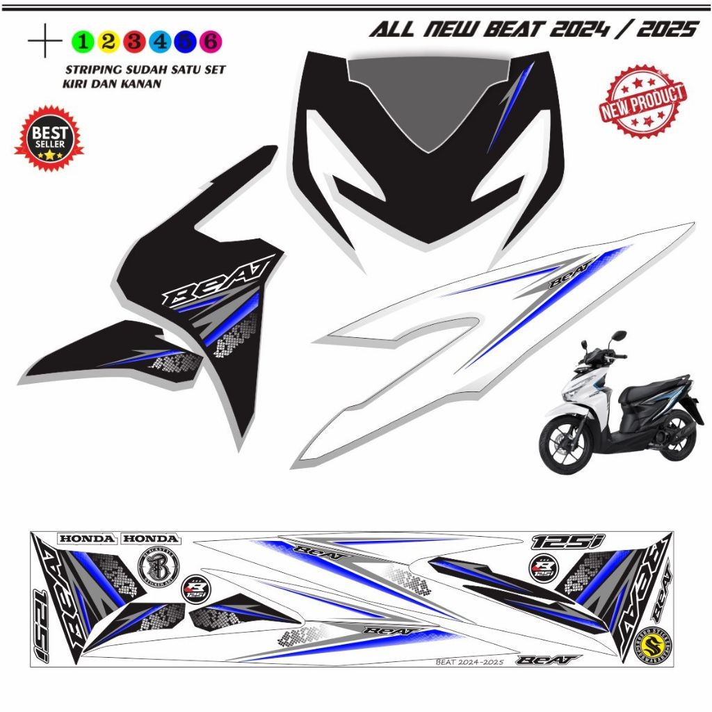 Jual STRIPING KEREN BEAT DELUXE 2024 / STICKER BEAT BARU 2025 STREET ...