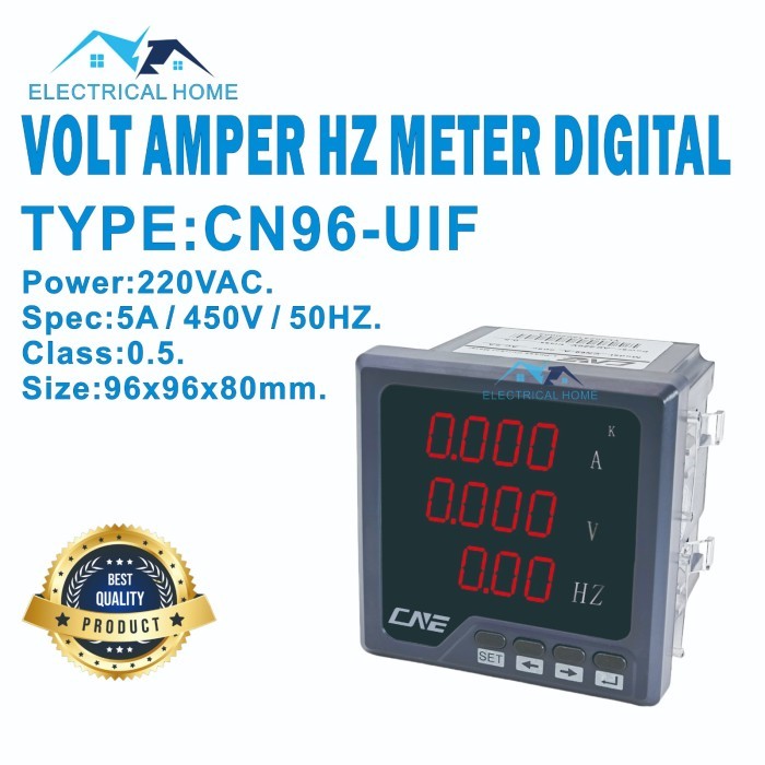 Jual Volt / Ampere / HZ Multi Meter Digital 96x96mm 1 Phase Current ...