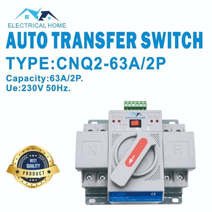 Jual Auto Transfer Switch ATS 2P 63A Auto Otomatis PLN Genset Inverter ...