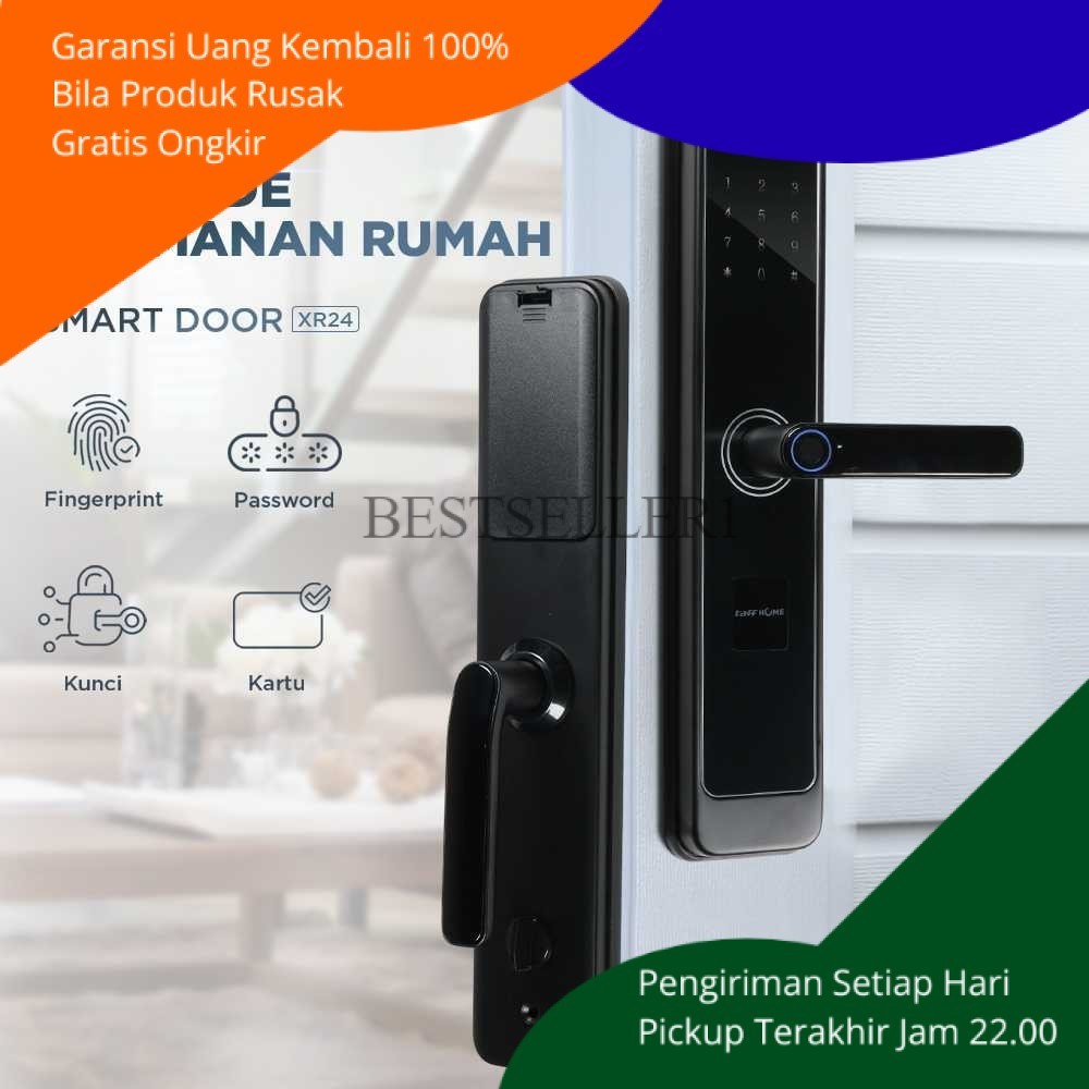 Jual BS Smart Door Lock Finger Print Elektronik Pintu Aesthetic Kunci Kekinian Pintar Code Jari ...