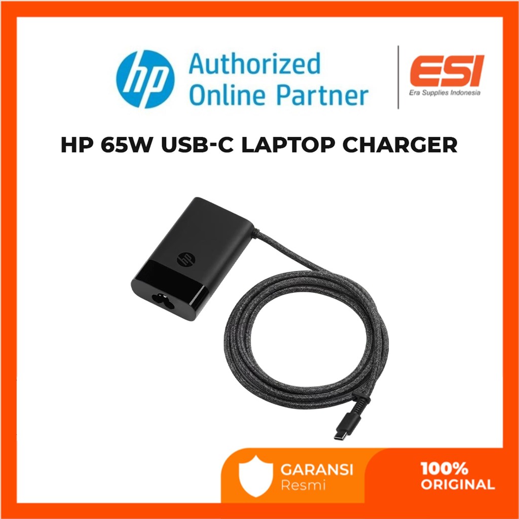 Jual HP 65W USB-C Laptop Charger (New Price) 671R2AA#AR6 Original ...