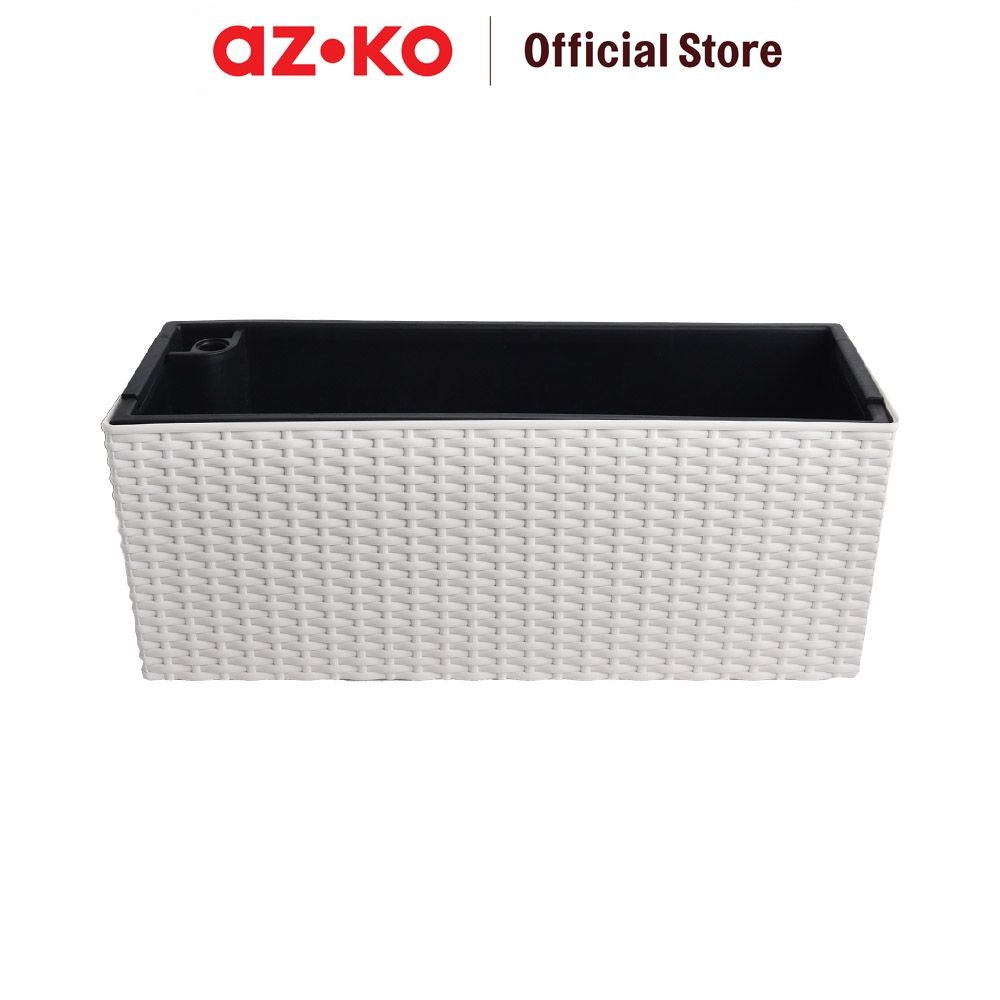 Jual AZKO Kris Garden Valencia Pot Tanaman Anyaman Persegi Panjang ...