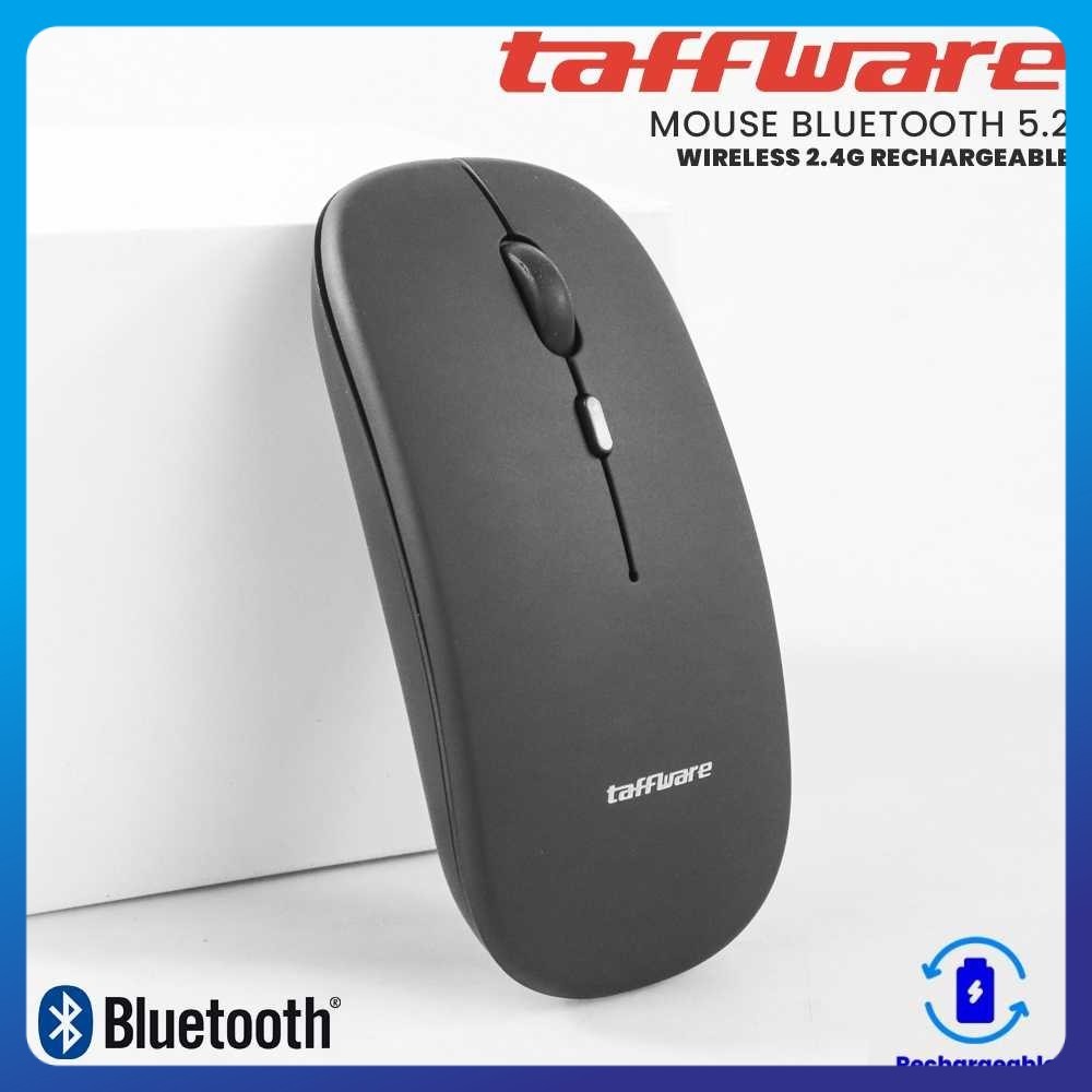 Jual Taffware Silent Mouse Rechargeable Dual Mode Bluetooth 5.2 dan 2 ...