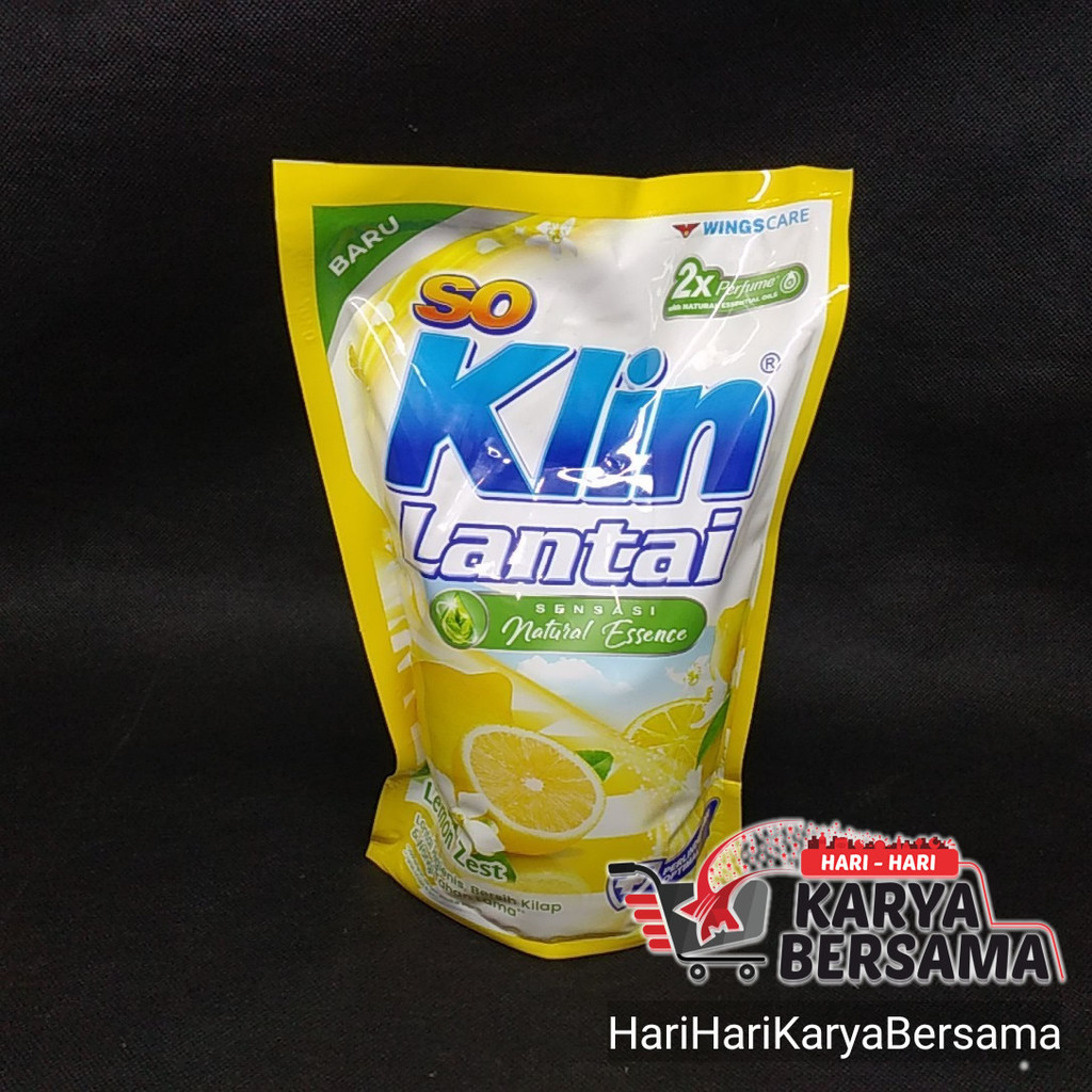 Jual SO KLIN LANTAI LEMON ZEST POUCH 770ML | Shopee Indonesia