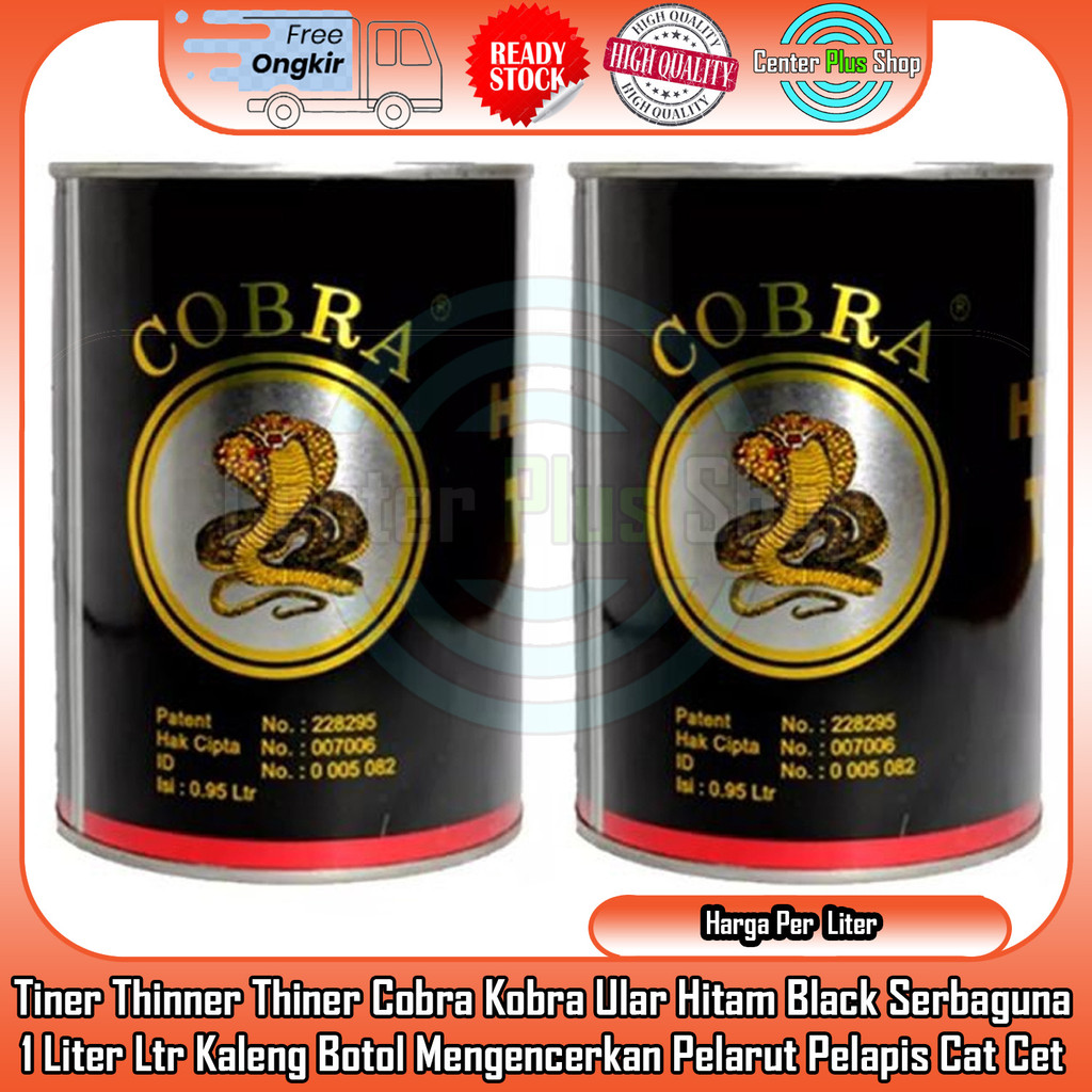 Jual Mengencerkan Larut Cair Thinner Cobra Hitam 1 Liter Tiner Thiner ...