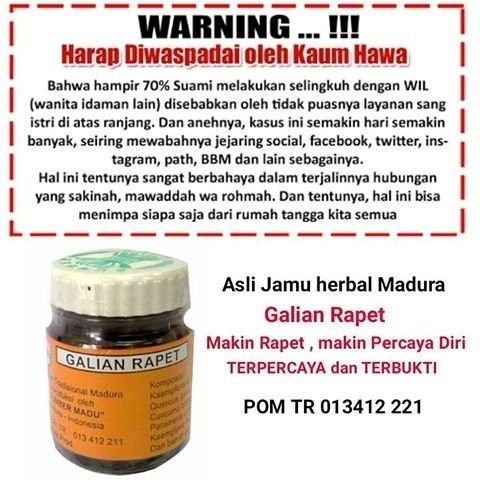 Jual Jamu Perapat Mis V Galian Rapet isi 100 pil(stiker orange ...