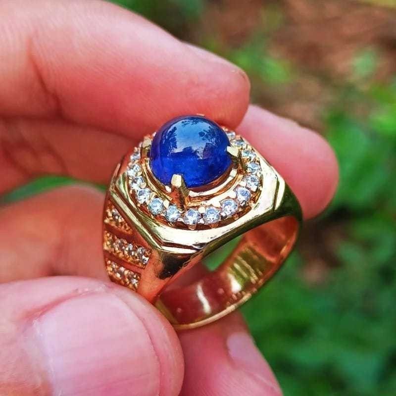 Jual Batu Blue Safir asli natural siap pakai | Shopee Indonesia