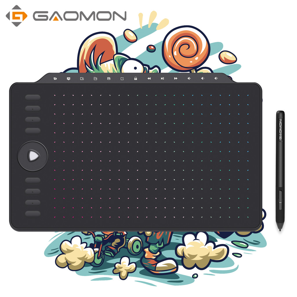 Jual GAOMON M1220 12 Inch Drawing Graphic Tablet 8192 levels with 8 Express Keys & 13 Multimea ...