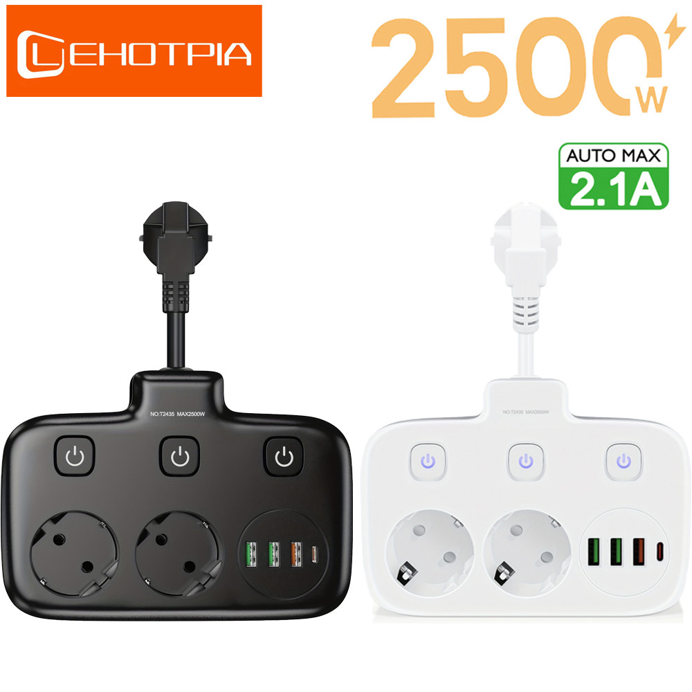 Jual EU KR Plug Power Strip AC Outlets Multitap Electrical Wall Socket ...