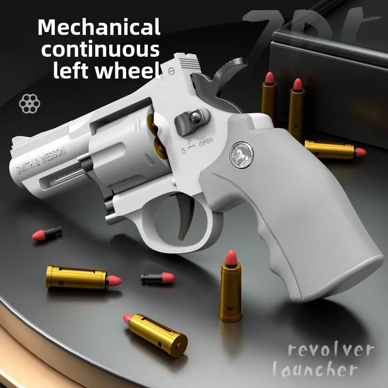 Jual Soft Bullet Toy Gun Set with Ejecting Revolver for Kids, One-Key ...