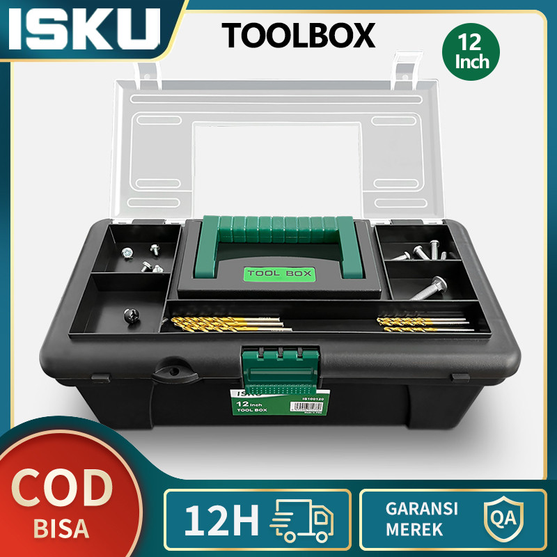 Jual ISKU Tool Box Mini 12 Inch Kotak Perkakas Kecil Plastik Besi Tahan ...