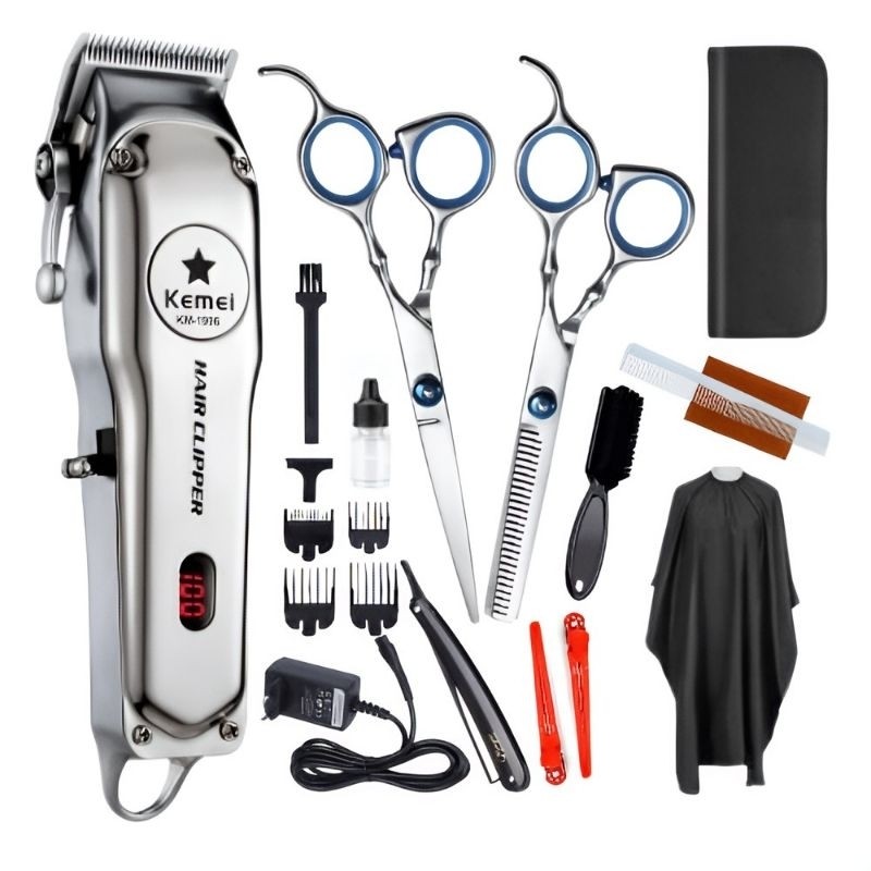 Jual Paket Lengkap Usaha Cukur Rambut Barbershop Alat Mesin Cukur Rambut Elektrik Portable ...