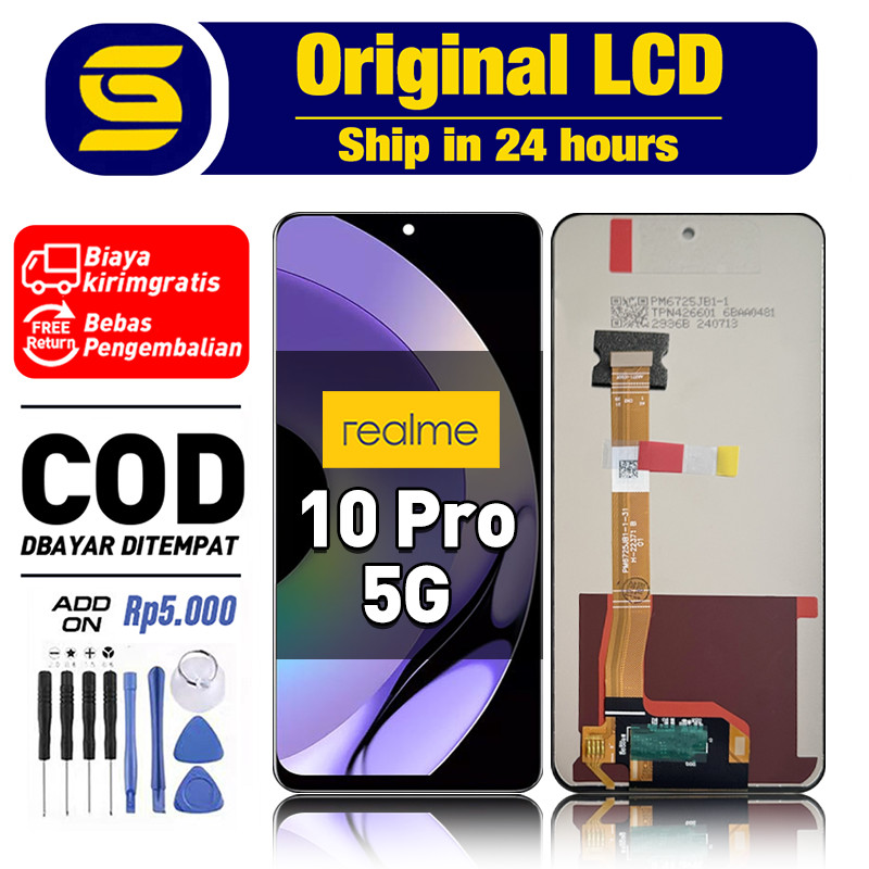 Jual LCD Realme 10 Pro 5G Original Fullset Touchscreen asli Ori ...