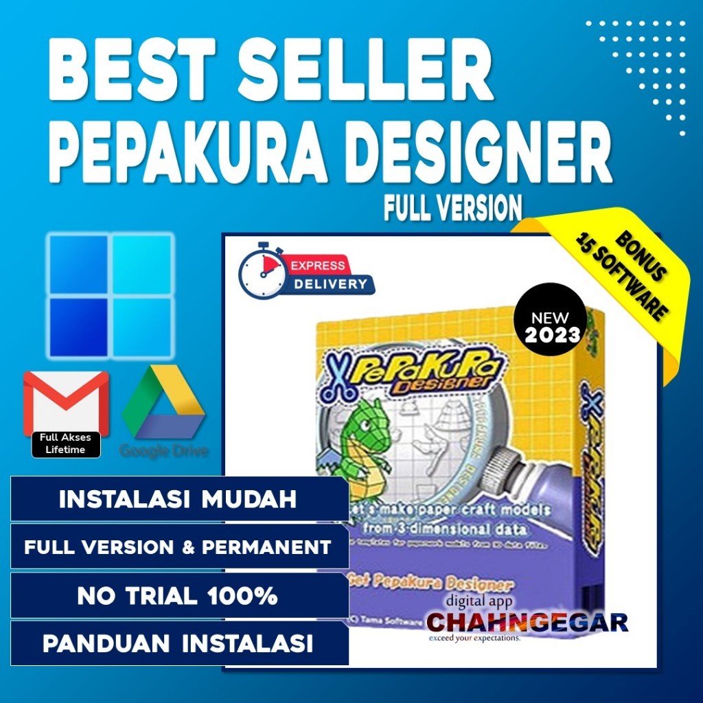 Jual Pepakura Designer 6.0.3 Pro Lifetime + DXF Exporter (for Silhouette Studio) Software Design ...