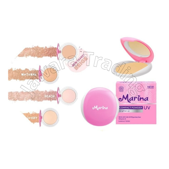 Jual Marina Compact Powder Uv Protection 12 Gram/Bedak Padat Marina 100 ...