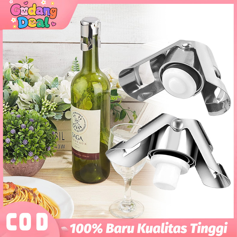 Jual Tutup Botol Wine Vacuum Wine Vacuum Seal Stainless Steel Untuk ...