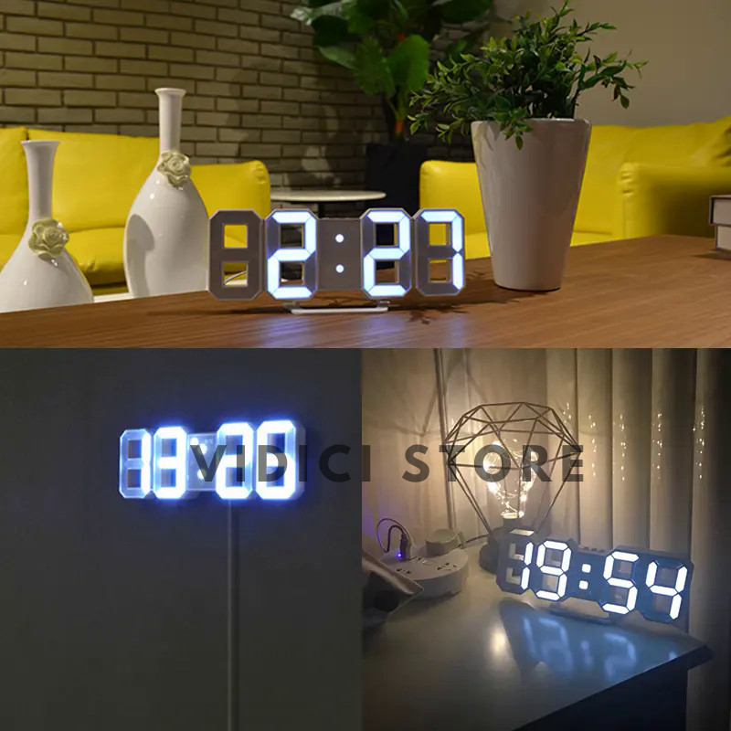 Jual Jam Dinding Digital LED 3D Gaya Modern Untuk Dekorasi Ruang Tamu ...