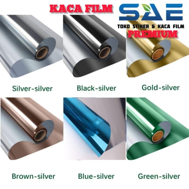 Jual Stiker Kaca Film Jendela Oneway Cermin Mirror Silver Hitam Biru ...
