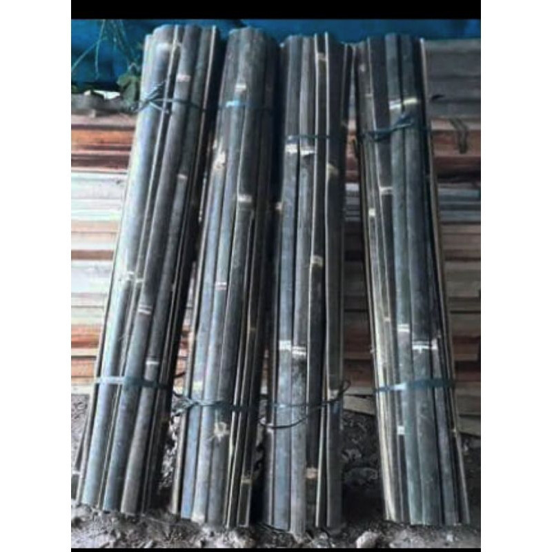 Jual Bilah bambu hitam asli-ajir bambu hitam 1 meter untuk dekorasi COD ...